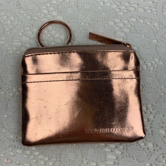 Starbucks | Accessories | Starbucks Rose Gold Metallic Card Holder ...